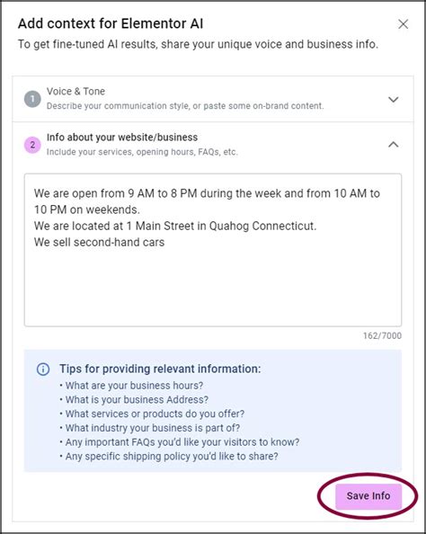 build a customized website with ai context elementor