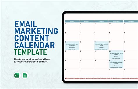 Marketing Calendar Template