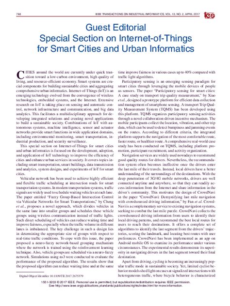 Pdf Guest Editorial Special Section On Internet Of Things And Artificial Intelligence For