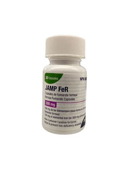 Ferrous Fumarate Jamp Fer 300mg 30 Caps Euro Fer Alternative Rxclinic