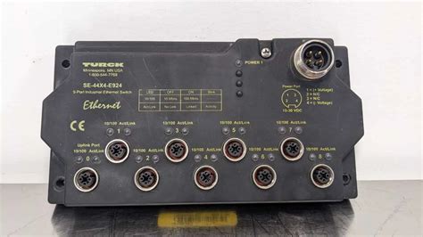 Turck Se 44x4 E924 9 Port Industrial Ethernet Switch 8 10 100mbits 10 30vdc Neo Surplus