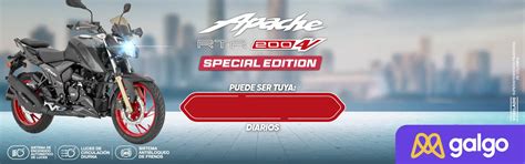 Moto Tvs Apache Rtr 200 4v Racing Sitio Oficial Auteco