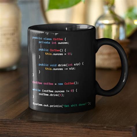 Java Coffee Mug Programmer Coder Engineer Java Black Tea Mug T Java