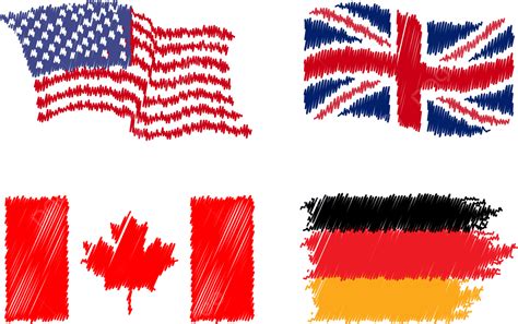 낙서 세계 국기 수집 무료 벡터 및 Png 세계 기치 깃발 플래그 벡터 Png 일러스트 및 벡터 에 대한 무료 다운로드 Pngtree