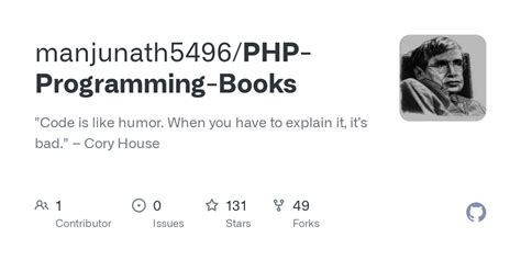 github manjunath5496 php programming books code is like humor when