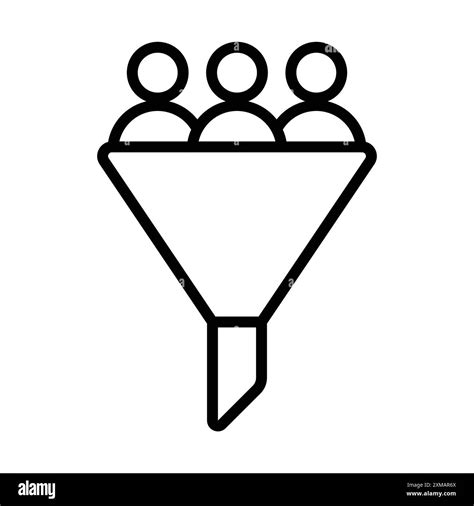 Lead Conversion Icon Linear Logo Mark Set Collection In Black And White For Web Stock Vector