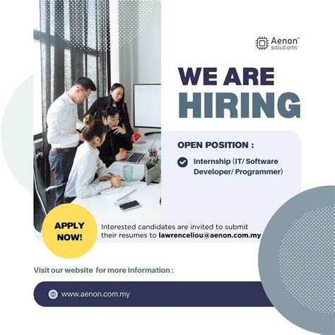 Kickstart Your Internship With Aenon Solutions Itsoftware Developer