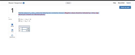 solved module 7 assignment saved help save and exit submit