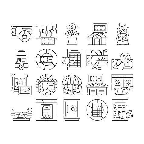 Asset Management Digital Business Icons Set 48352763 Vector Art At Vecteezy