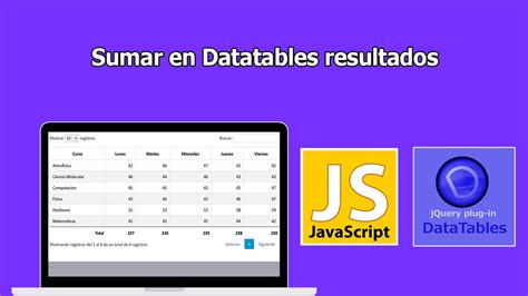 sumar en datatables resultados total de columna baulphp