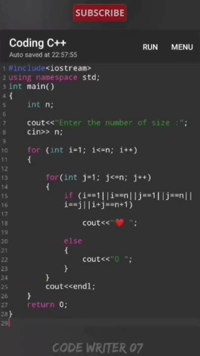 Best C Pattern Program Tutorial Video 💯🧠 Coding Youtubeshorts