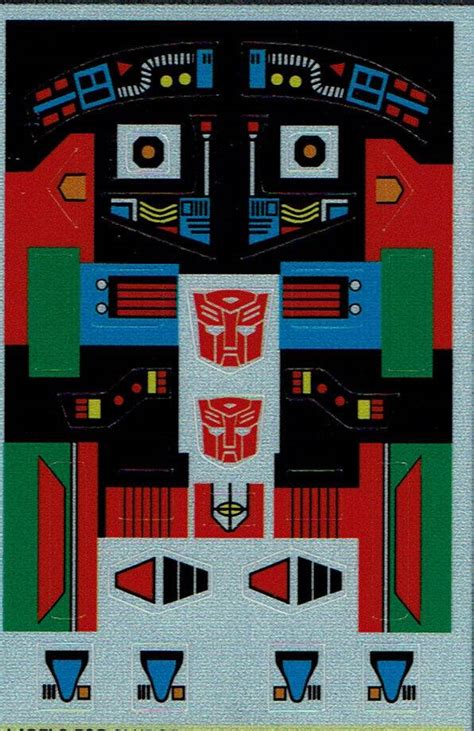 Transformers Generation 1 G1 Autobot Sludge Repro Labels Stickers Phoenix Cards