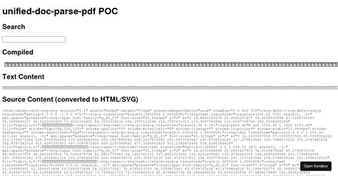 Unified Doc Parse Pdf Svg Multiple Pages Codesandbox