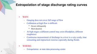 Extrapolation Of Stage Discharge Rating Curve PPTX