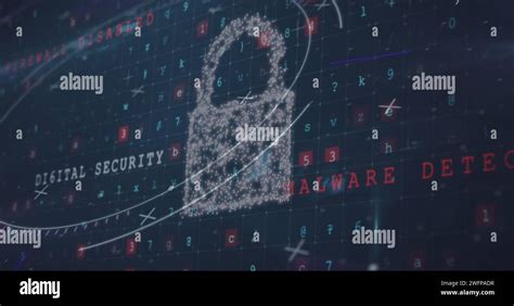 Image Of Scope Scanning Online Security Padlock With Cyber Attack