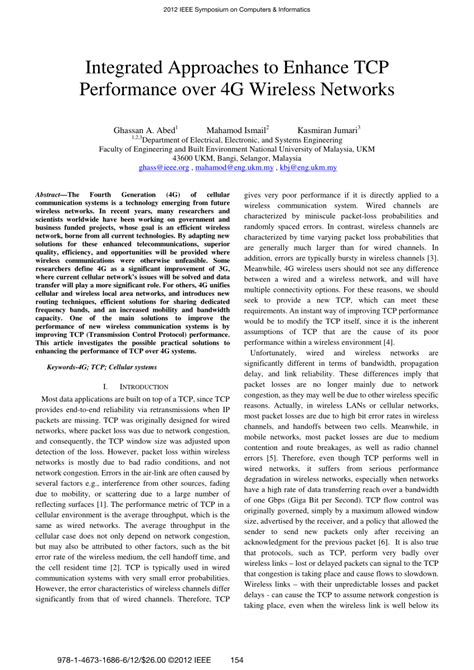 pdf integrated approaches to enhance tcp performance over 4g wireless
