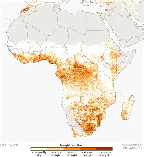 A Not So Rainy Season Drought In Southern Africa In January 2016 Noaa