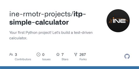 Github Ine Rmotr Projectsitp Simple Calculator Your First Python