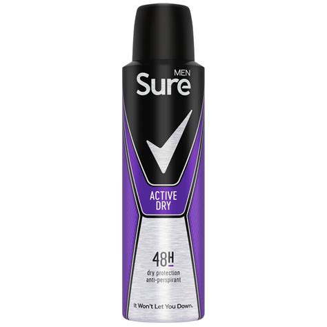 Sure Men Active Dry Anti Perspirant 150ml Health And Beauty Bandm Stores