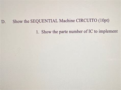 Solved V Design A Synchronous Sequential Machine