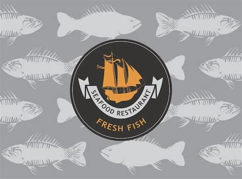 해산물 레스토랑 포스터 프리미엄 벡터