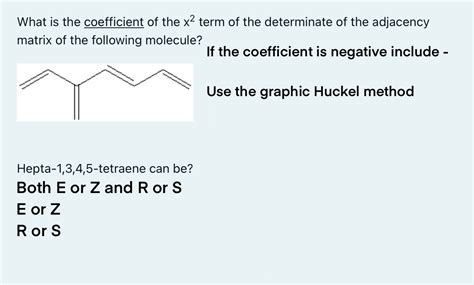 Solved What Is The Coefficient Of The X Term Of The Chegg Com