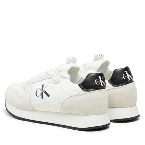 Сникърси Calvin Klein Jeans Runner Sock Laceup Ny Lth Ym0ym00553 Бял