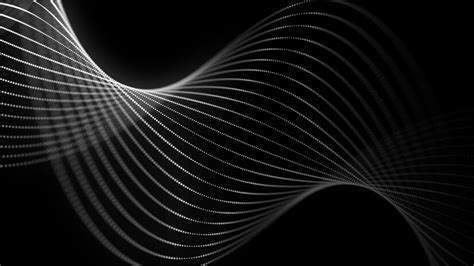 Premium Photo Abstract Wave With Light On Black Background Science Background With Moving Dots
