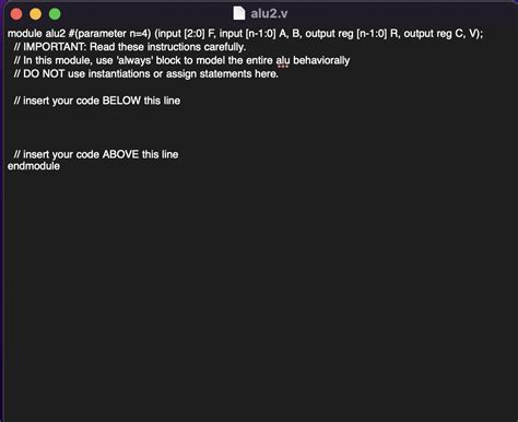 The Figure Below Shows An Alu And Its Implementation