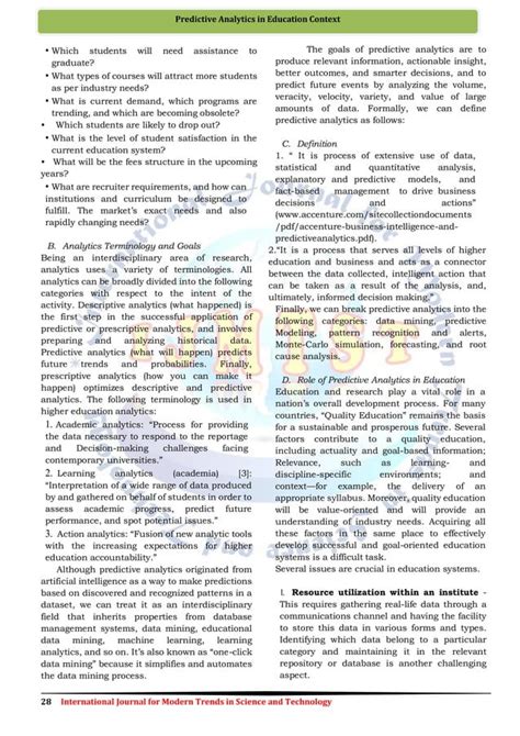 Predictive Analytics In Education Context PDF