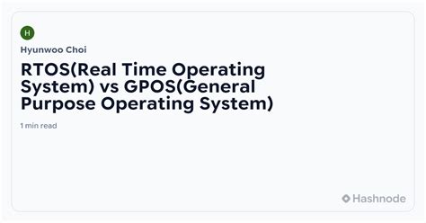Rtosreal Time Operating System Vs Gposgeneral Purpose Operating System
