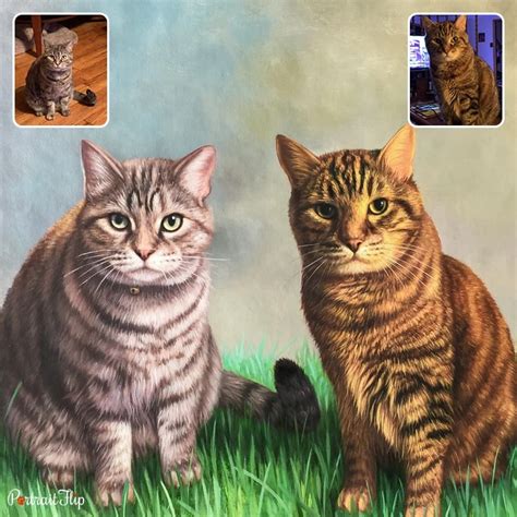 Photo To Custom Cat Portraits Cat Paintings By Portraitflip