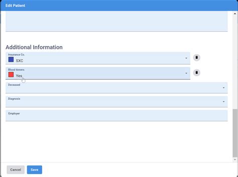 Patient Custom Fields Elixir Help Documentation