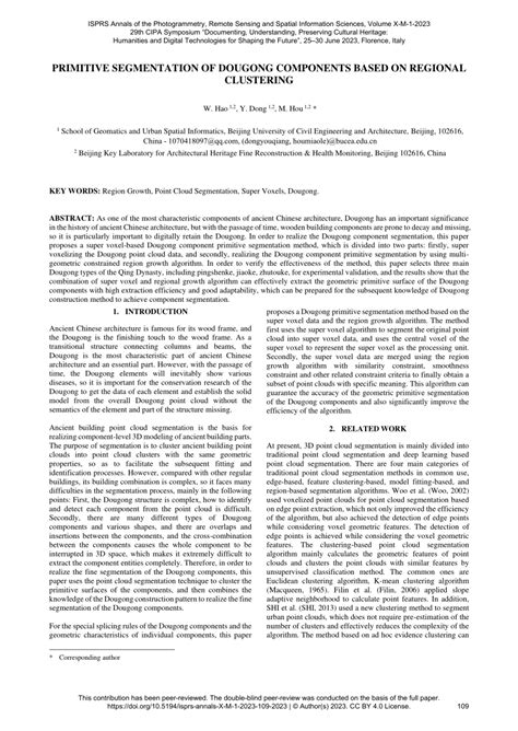 Pdf Primitive Segmentation Of Dougong Components Based On Regional