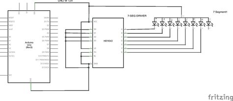 Large 12v 7 Segment Led Via Hef4543b Leds And Multiplexing Arduino