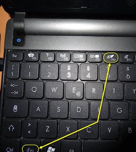 Как включить сенсор на ноутбуке packard bell