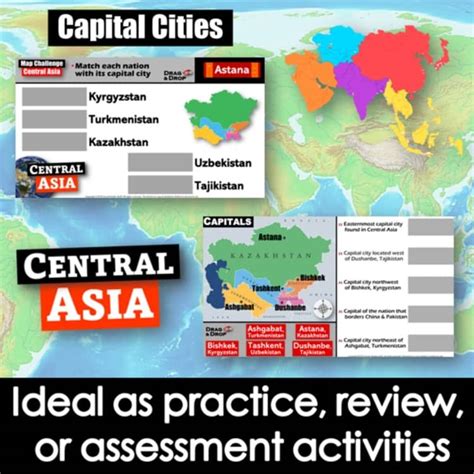 Central Asia Mapping Challenge Countries Capitals And Landforms