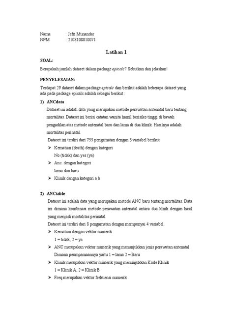 Latihan Biostat Pdf