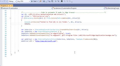 c is there a way to activate ie mode in edge options stack overflow