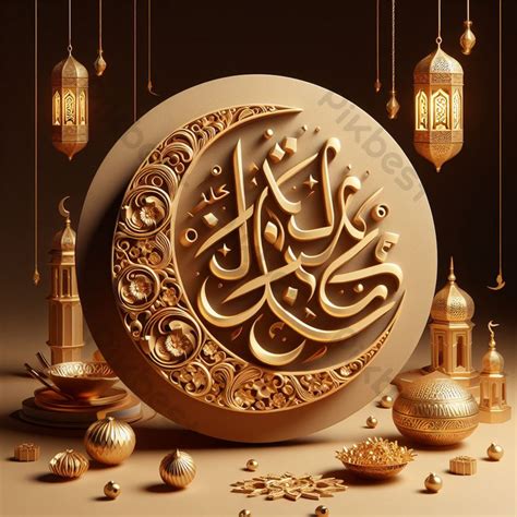 보라색 녹색과 금색 배경의 라마단 카림을 위한 3d 이슬람 세트 사각형 배너 사진 Png  무료 다운로드 Pikbest