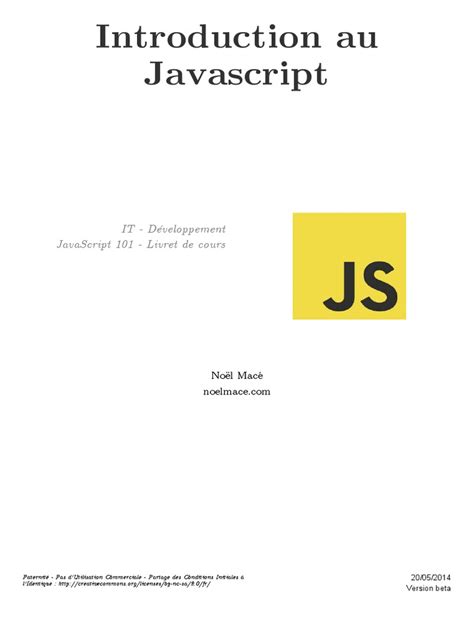0481 Pdf Introduction Au Javascript Pdf Programmation Informatique