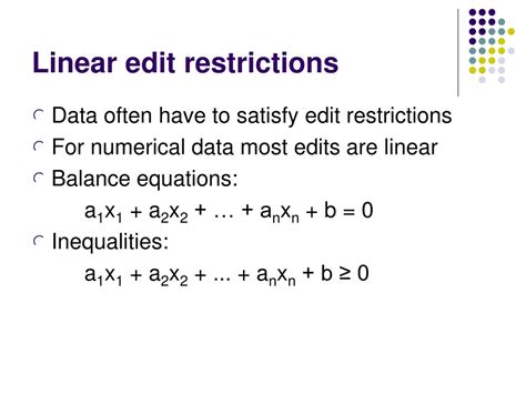 Ppt Calibrated Imputation Of Numerical Data Under Linear Edit