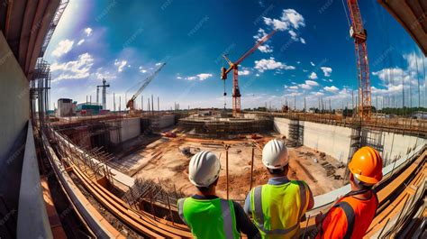 Premium Photo Construction Engineers Collaborating And Supervising A
