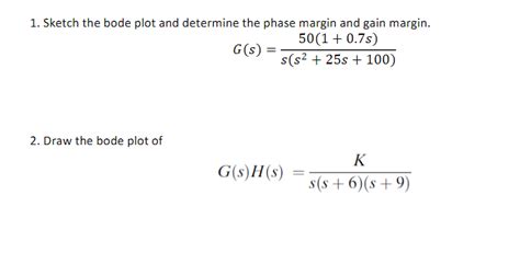 Solved Sketch The Bode Plot And Determine The Phase Chegg