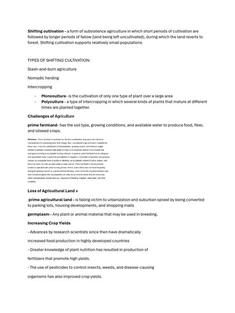 Shifting Cultivation Pdf