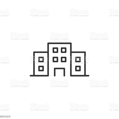 평면 스타일의 사무실 건물 기호 아이콘입니다 격리 된 배경에 아파트 벡터 그림입니다 아키텍처 비즈니스 개념입니다 0명에 대한 스톡 벡터 아트 및 기타 이미지 Istock