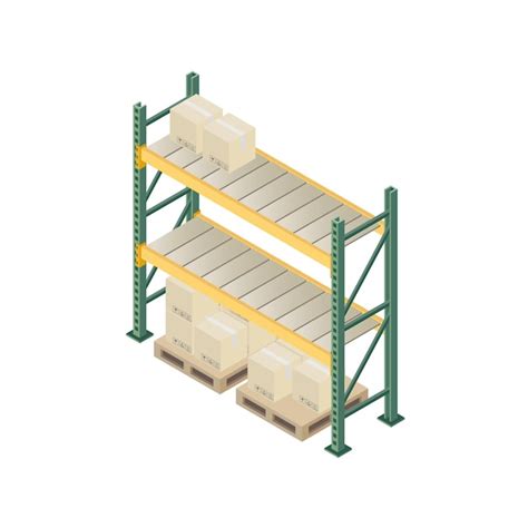 Premium Vector Industrial Shelves Rack Pallets Warehouse Business