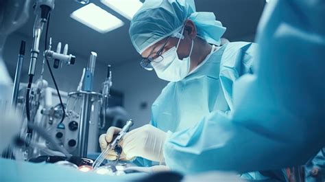 Cirurgião Trabalhando Na Sala De Cirurgia Equipamentos Modernos Na Sala