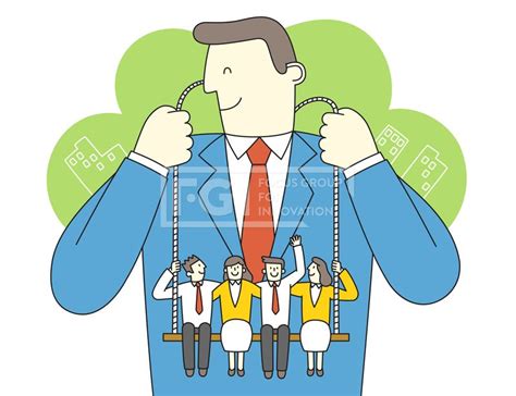 Ill191 프리진 일러스트 비즈니스 회사 기업 업체 직장 사회 생활 사람 인물 캐릭터 그룹 단체 구성원 팀 팀워크 리더 대장 대표