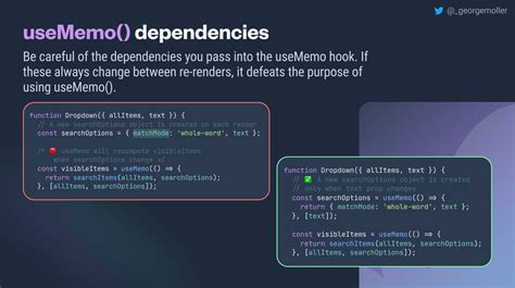 George Moller On Twitter 🪝 Quick Introduction To Usememo Hook In